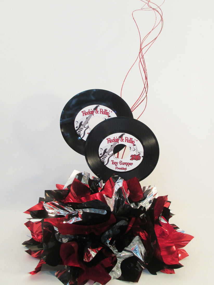 Customized 45 records, with Metallic Tissue Base – Designs by Ginny