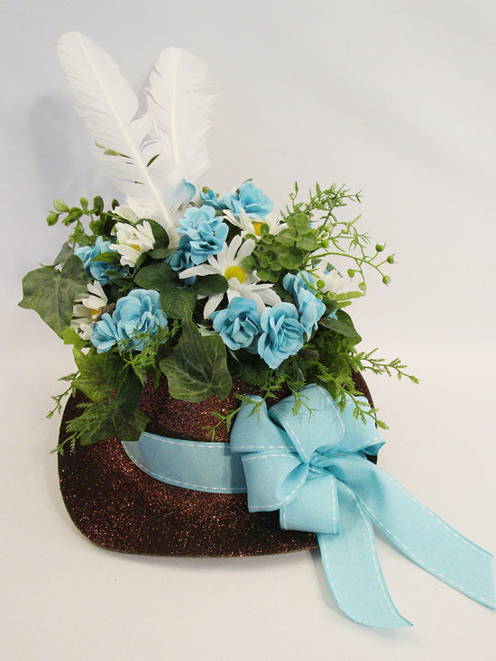 Cowboy Hat Silk Floral Centerpiece – Designs by Ginny