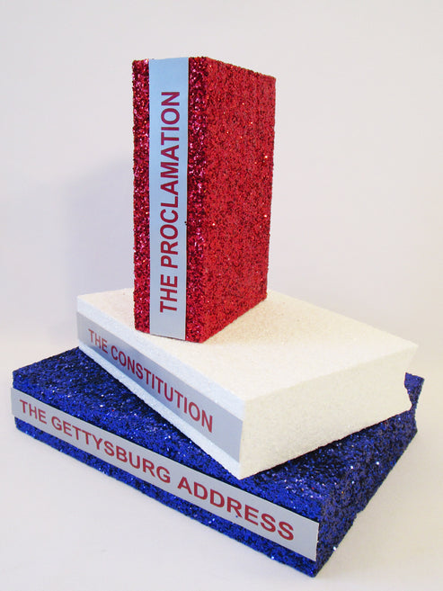 Red, White & Blue Stack of Books – Designs by Ginny