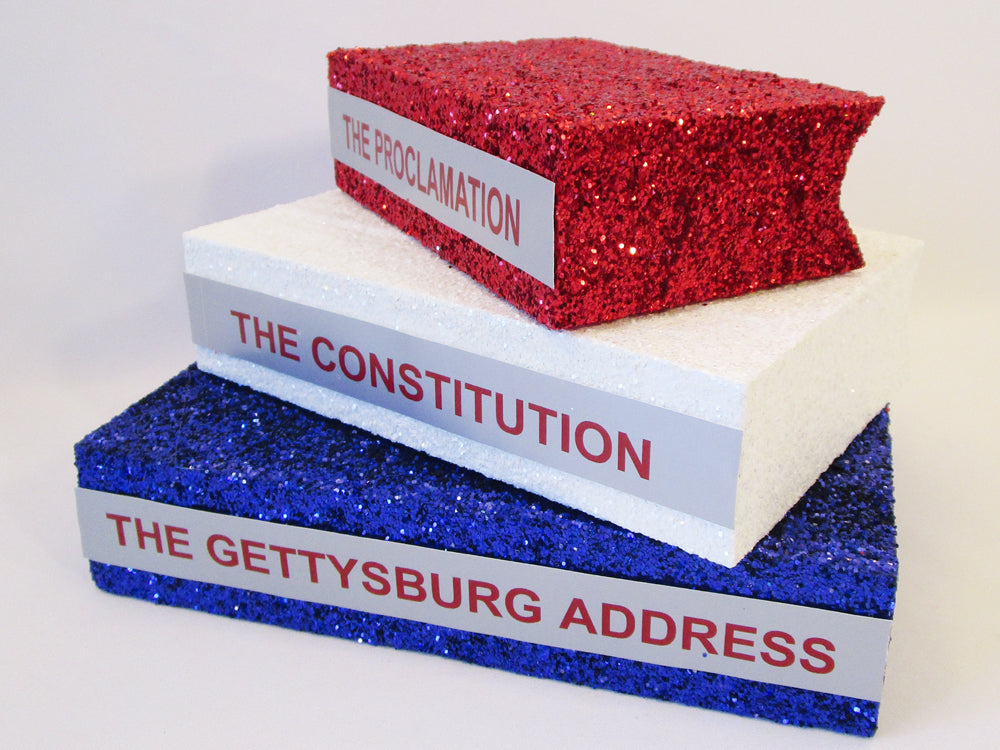Red, White & Blue Stack of Books – Designs by Ginny