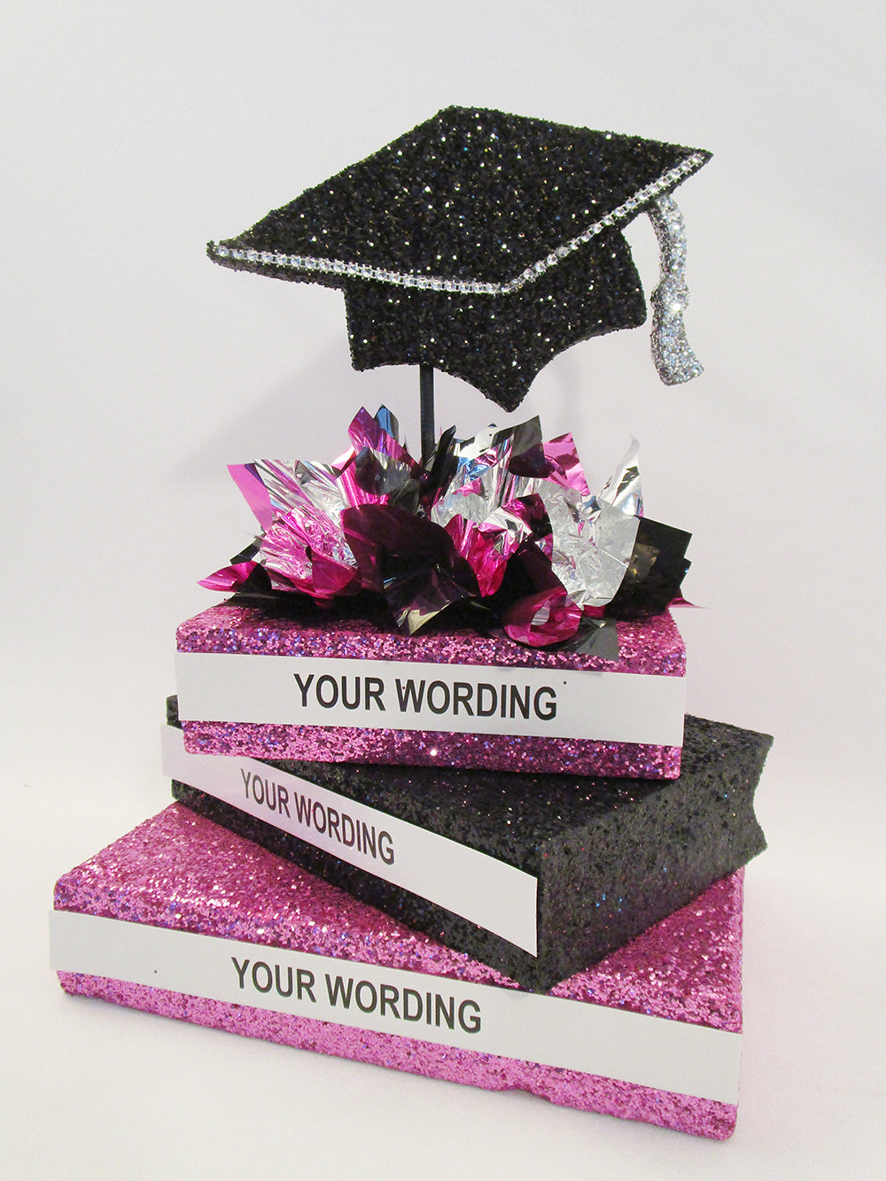 Stack of Books & Grad Cap Centerpiece – Designs by Ginny