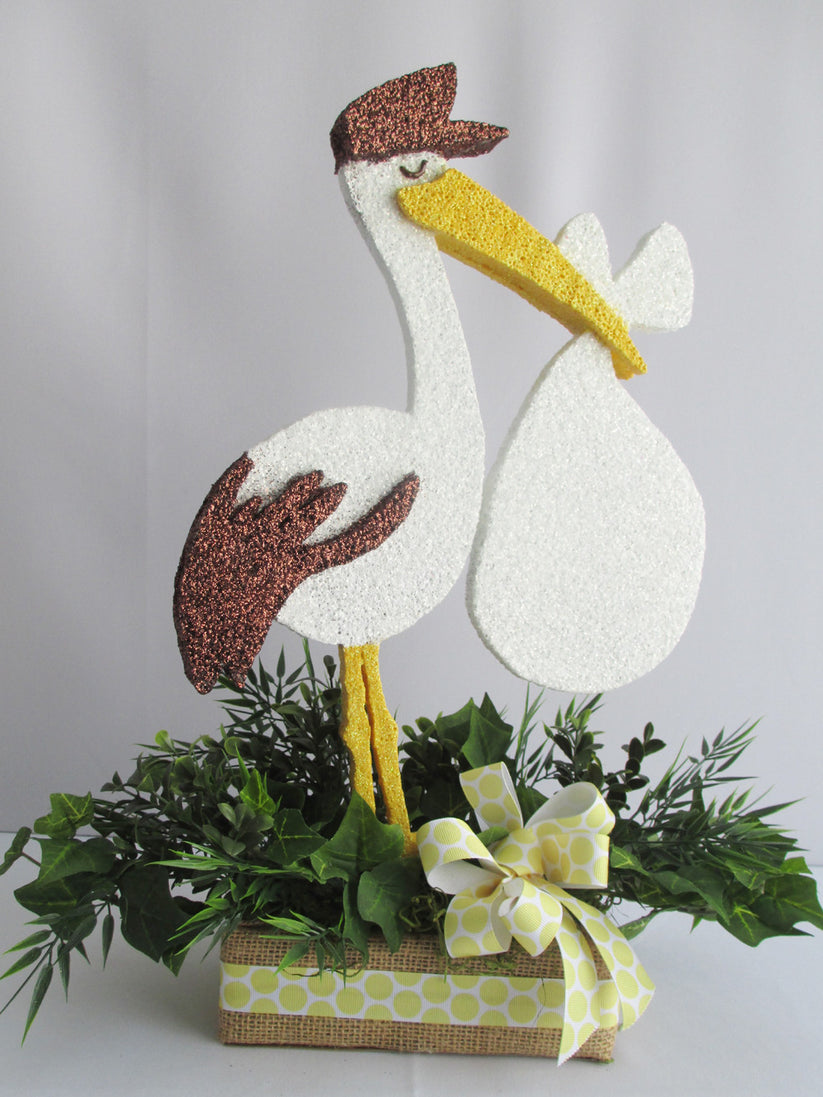 Styrofoam Stork Centerpiece – Designs by Ginny